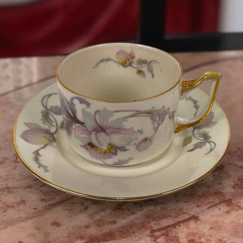 Epiag Czechoslovakia Pastelle Tea Cup and Tea Plate Saucer Gold Trim ...