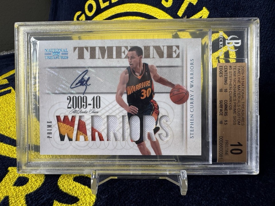 Stephen Curry National Treasures Rookie Patch Auto RPA #/25 BGS 10 ...