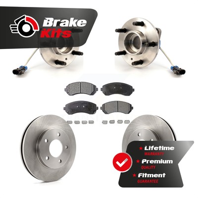 Front Hub Bearing Brake Rotor Pad Kit For 2002-2007 Buick Rendezvous 4 ...