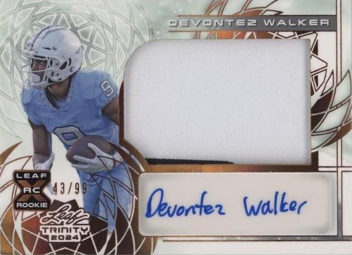 2024 Leaf Trinity - Patch Autographs Devontez Walker #PA-DW1 Bronze /99 ...