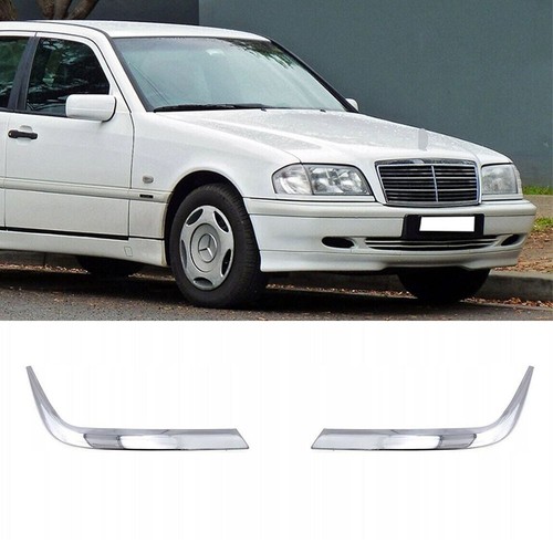Fits 98-00 Mercedes Benz W202 C220 LCI Sedan Front Bumper Side Moulding ...