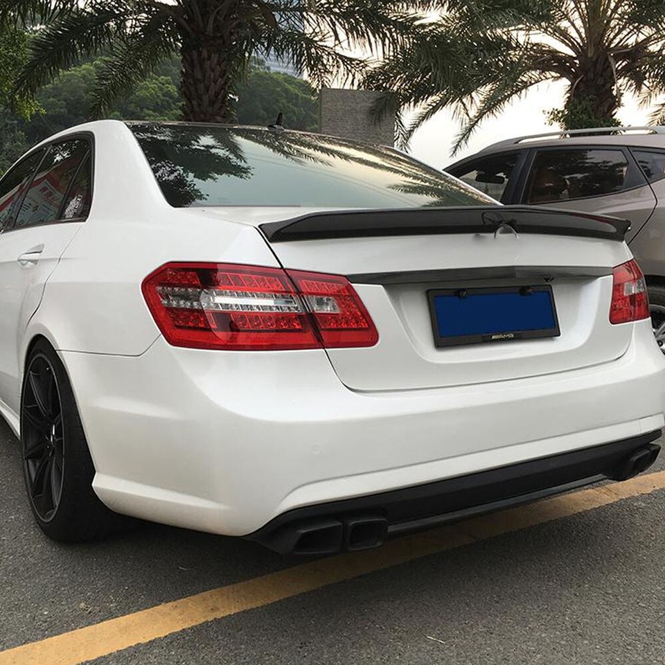 REAL CARBON Rear Trunk Spoiler Wing for Mercedes Benz W212 E63 Sedan ...