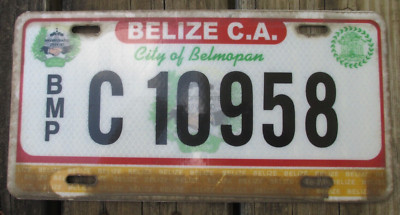 BELMOPAN, BELIZE Expired 2010 Series Plexiglass License Plate - C10958 ...
