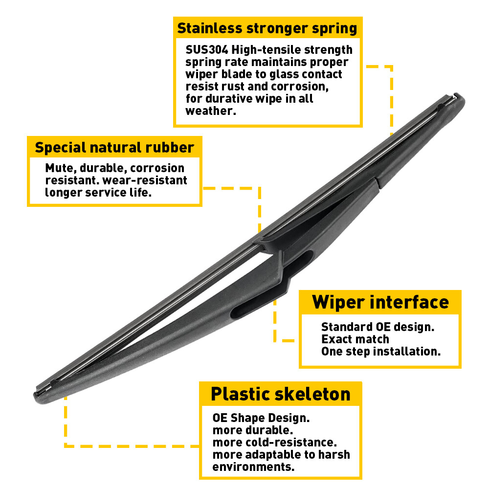 For 2017-2019 Nissan Rogue Sport Rear Windshield Wiper Arm & Blade ...