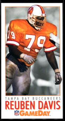 1992 Fleer GameDay Tall Boy Football Reuben Davis #42 Tampa Bay ...