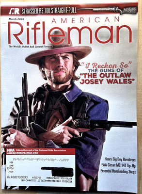 American Rifleman Magazine March 2024 Guns of Josey Wales: Eastwood | eBay