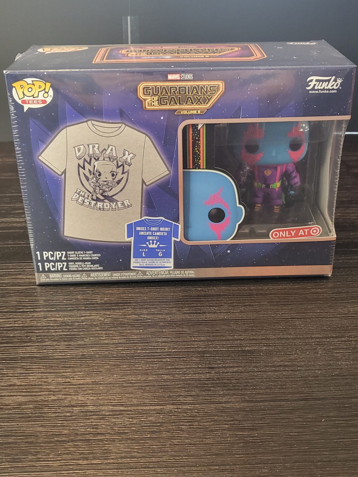Drax the Destroyer Funko Pop and Tee Combo Guardians of the Galaxy Size ...