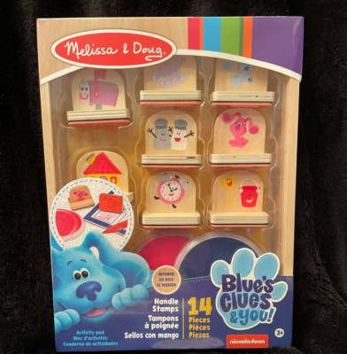 Blue's Clues & You Wooden Handle Stamp Set, Activity Pad, and Crayons ...