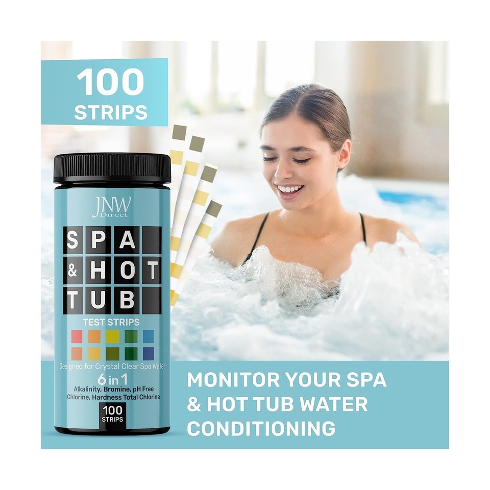 Hot Tub and Pool Test Strips - 6in1 Quick & Accurate Hot Tub, Spa, Pool ...