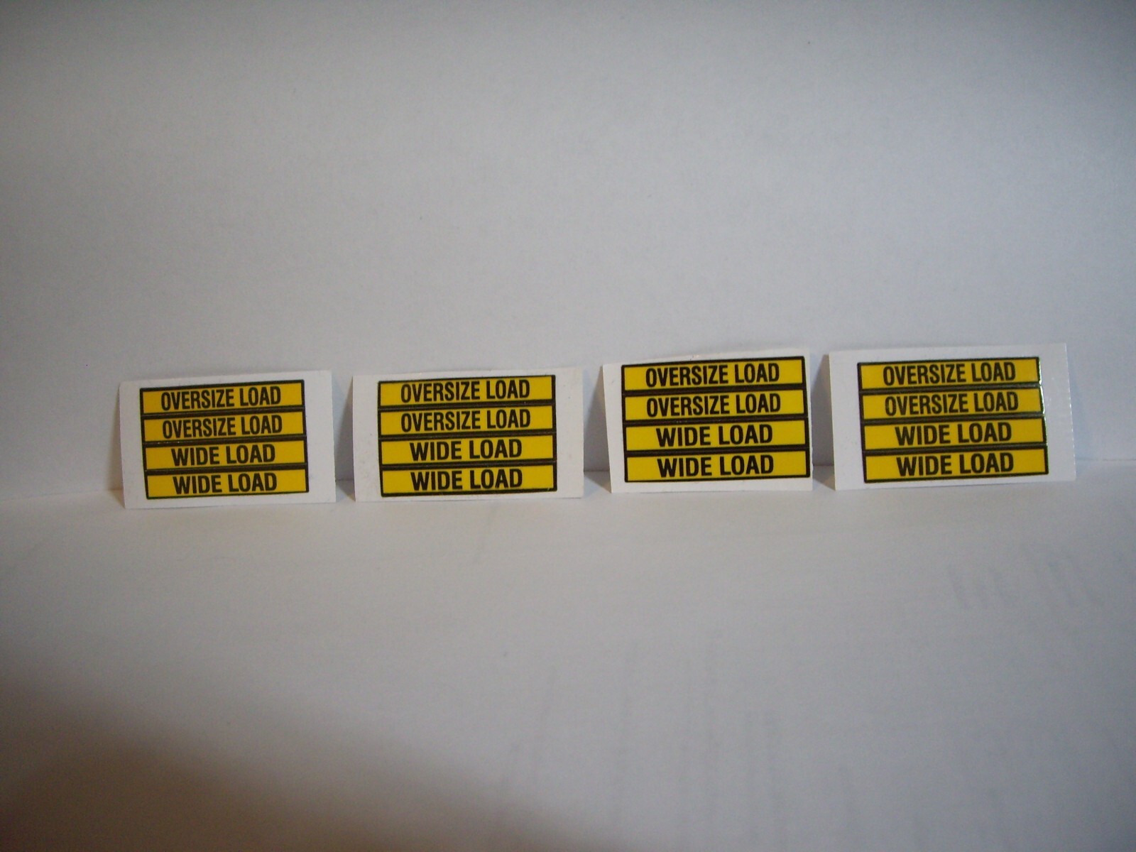 DCP FIRST GEAR 1/64 4 SETS OF OVERSIZE AND WIDE LOAD SIGN STICKERS | eBay