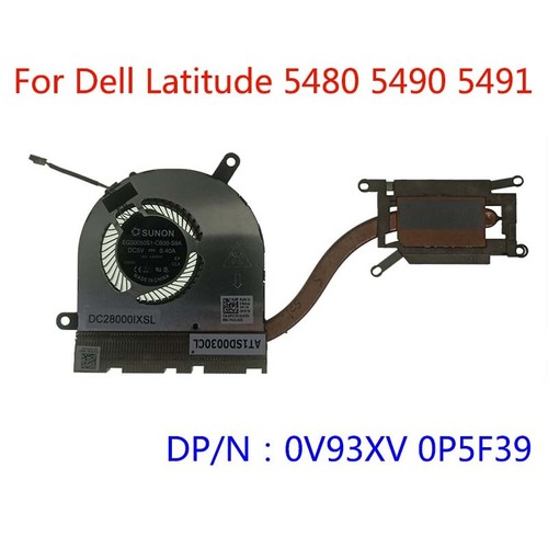 FOR DELL Latitude 5480 5491 CPU Cooling Fan Heat sink 0V93XV 0P5F39 ...