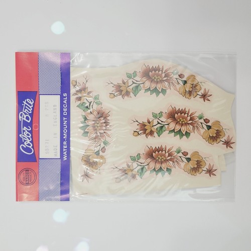 Color Brite Water mount decal floral 8 pc floral decorative patten vtg ...