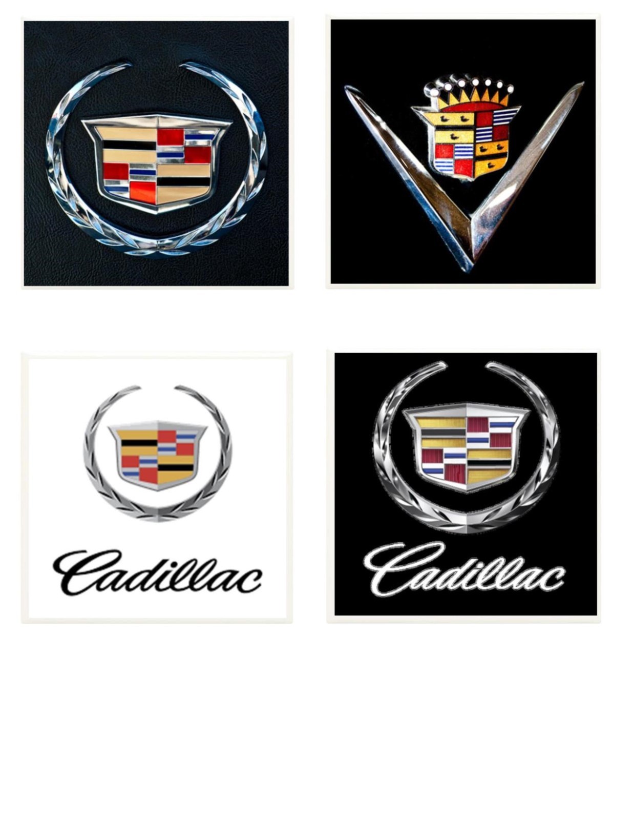 Cadillac Logo Themed 4x4 Ceramic Coasters Handmade | eBay