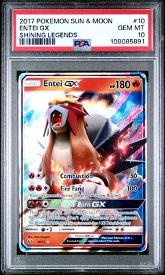2017 Pokemon Sun & Moon Shining Legends # 10 Entei GX PSA 10 Card! GEM MINT! | eBay