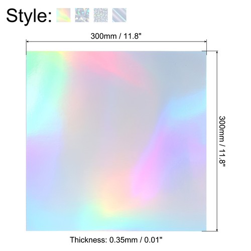 12"x12" Holographic Cardstock 40Pcs Metallic Iridescent Mirror Paper, 4 ...