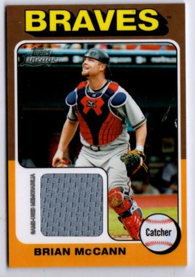 2011 Topps Lineage Baseball 1975 Mini Relic Brian McCann JERSEY BRAVES ...
