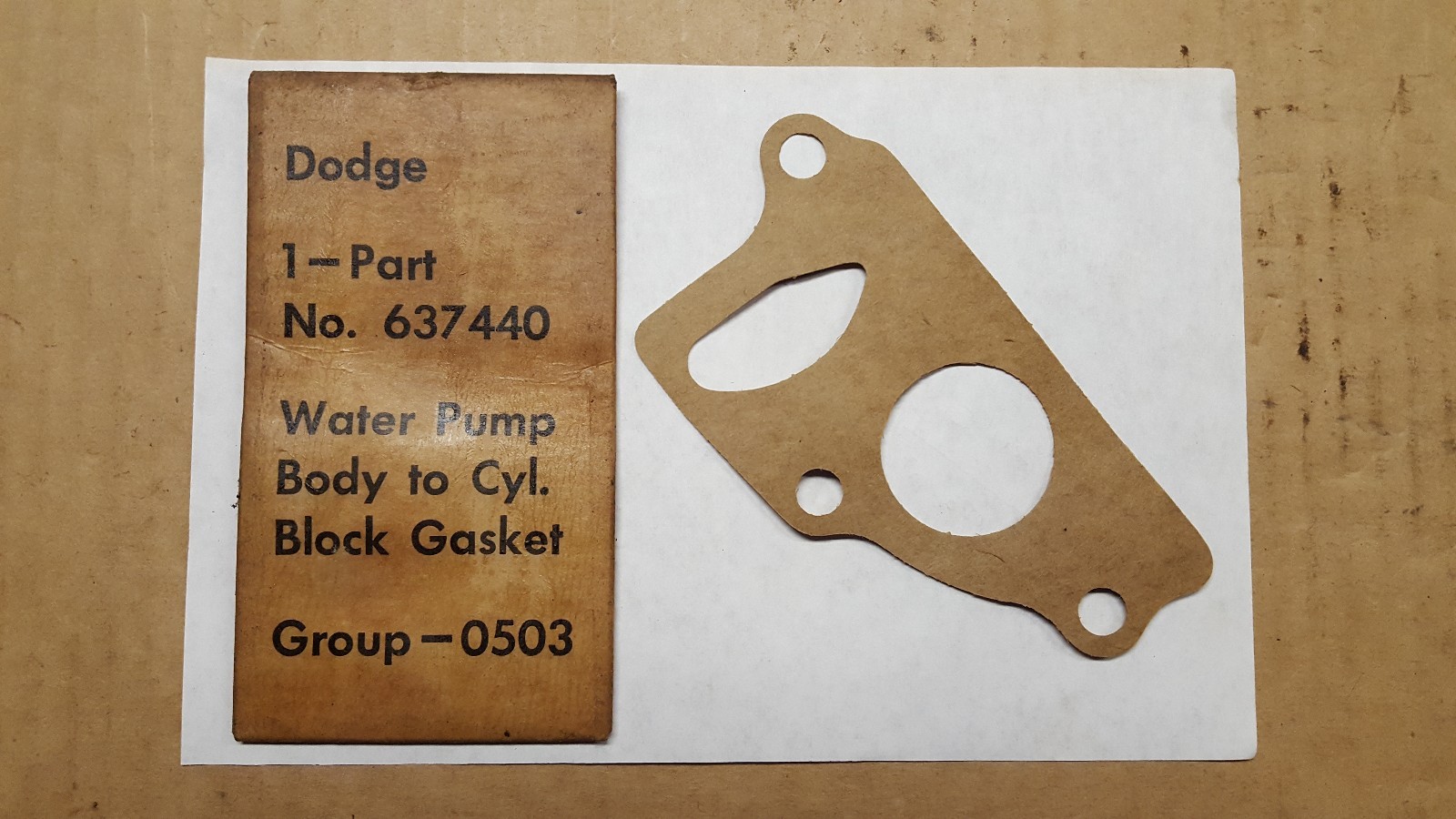 Military Dodge WC Weapons Carrier M37 Water Pump Gasket NOS in Box ...