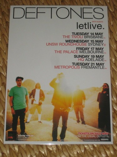 Deftones - Australian Tour 2013 - Laminated Promo Poster - NEW! | eBay