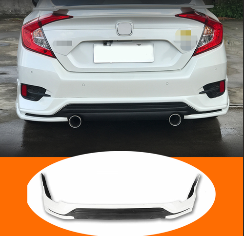 For Honda Civic 10th 2016-2020 Rear Bumper Diffuser Spoiler Board White ...