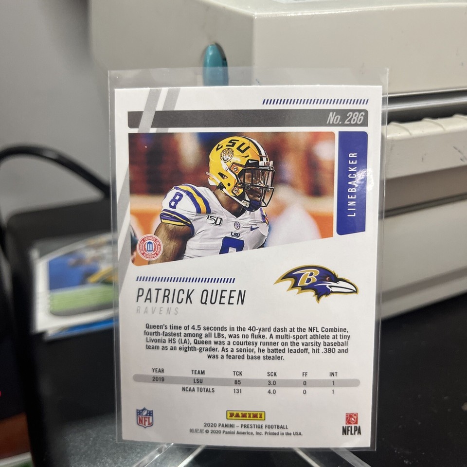 PATRICK QUEEN 2020 PANINI PRESTIGE ROOKIE FOOTBALL CARD-#286-RAVENS | eBay