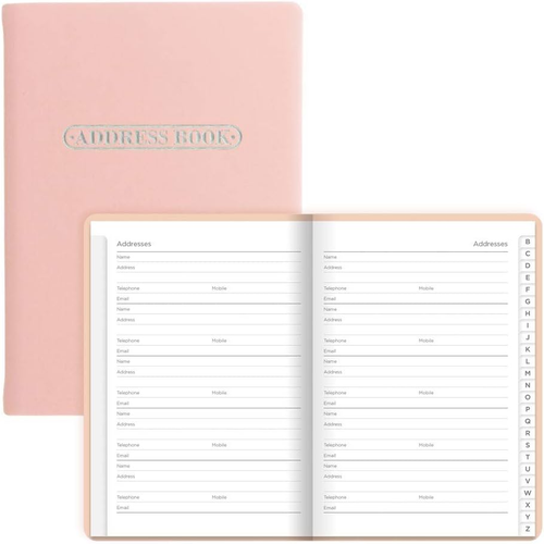 Pastel A6 Address Book, White Paper, 192 Pages, 5.75 X 4.125 X 0.375 ...