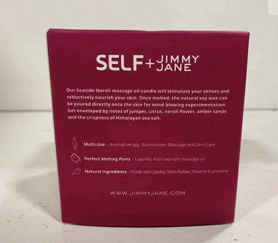 Self + Jimmy Jane AFTERGLOW Massage Oil Candle Bergamot Rose Scented ...