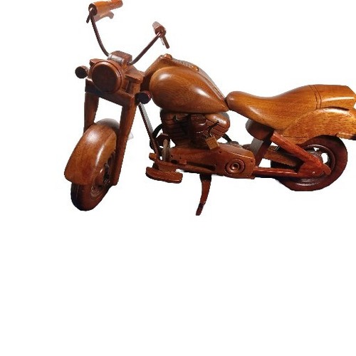 Wood Harley Davidson MODEL MOTORCYCLE MOHOGANY Rare 13 INCHES | eBay