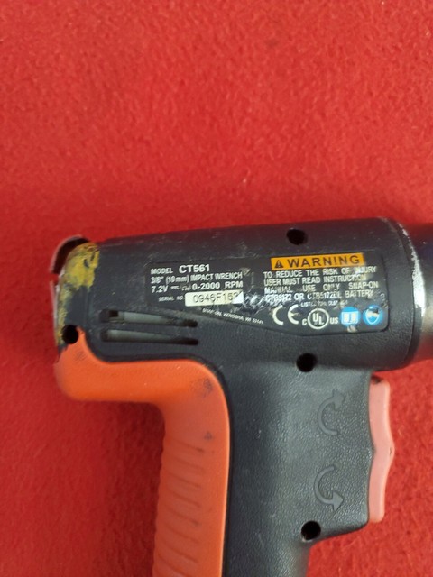 Snap-on CT561 Cordless Impact Wrench Charger and 1 Battery for sale ...