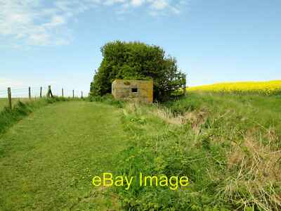 Photo 12x8 WW2 Pillbox near Withow Gap Skipsea Brough The cut path to ...