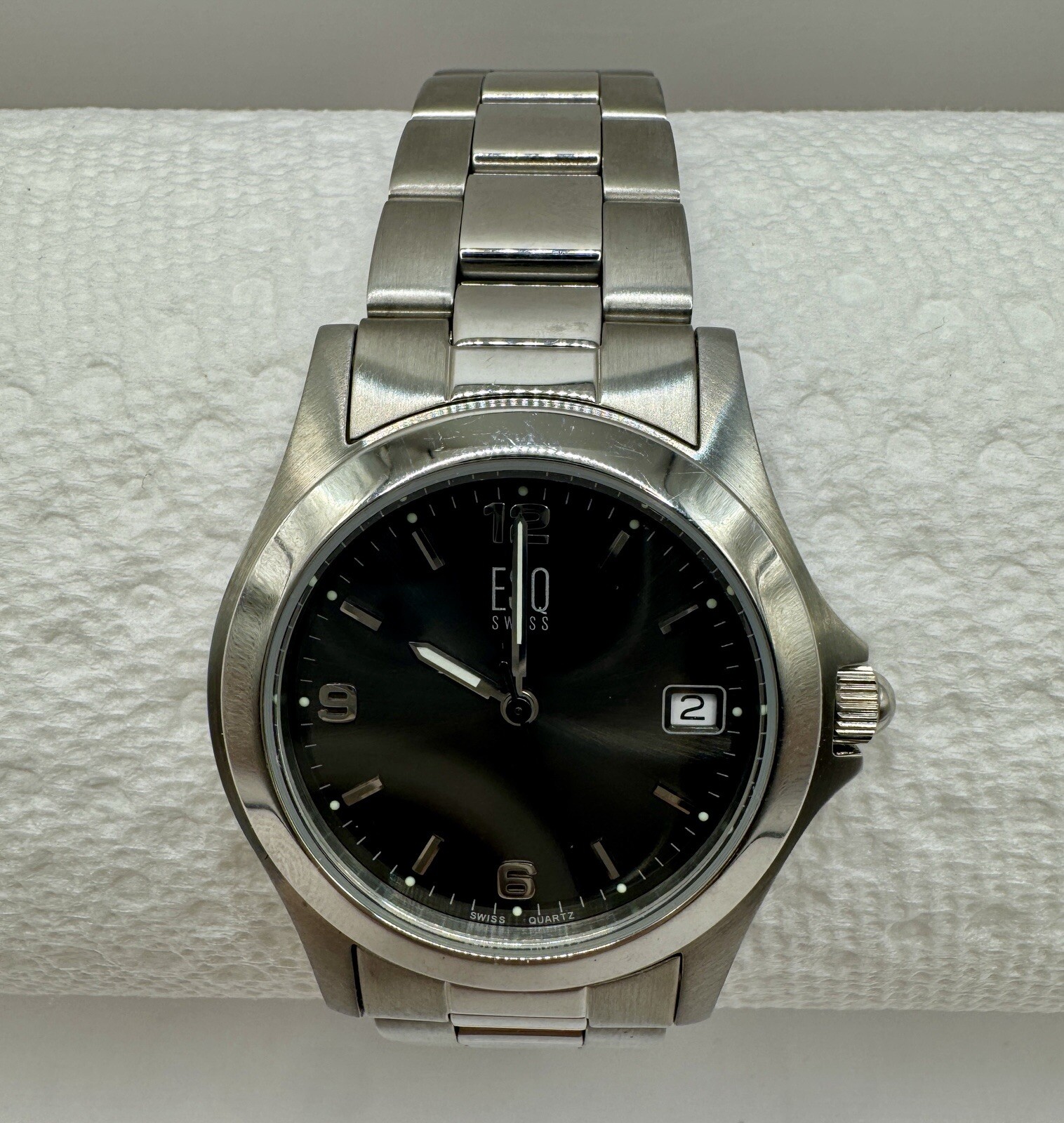 ESQ Swiss Quartz Stainless Steel Watch E5063 Blue/Black Dial Men’s 40mm ...