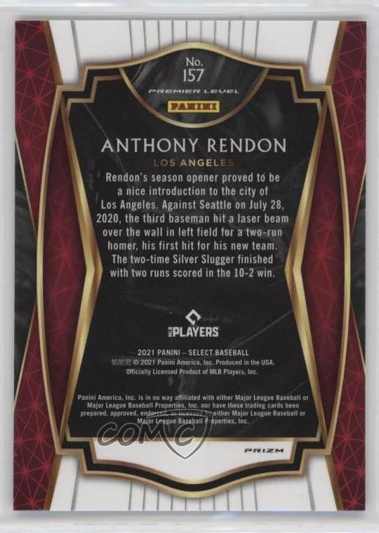 2021 Panini Select Premier Tri-Color Prizm Anthony Rendon #157 | eBay
