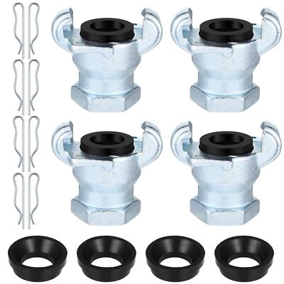 4 Sets NPT Iron Air Hose Fitting Universal Coupling Chicago Fitting 3/4 ...