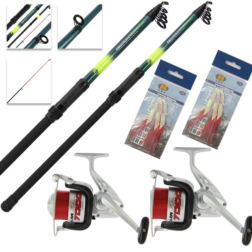 Sea Beachcaster Rod and Reel Fishing Combo Telescopic 12ft (3.6m ...