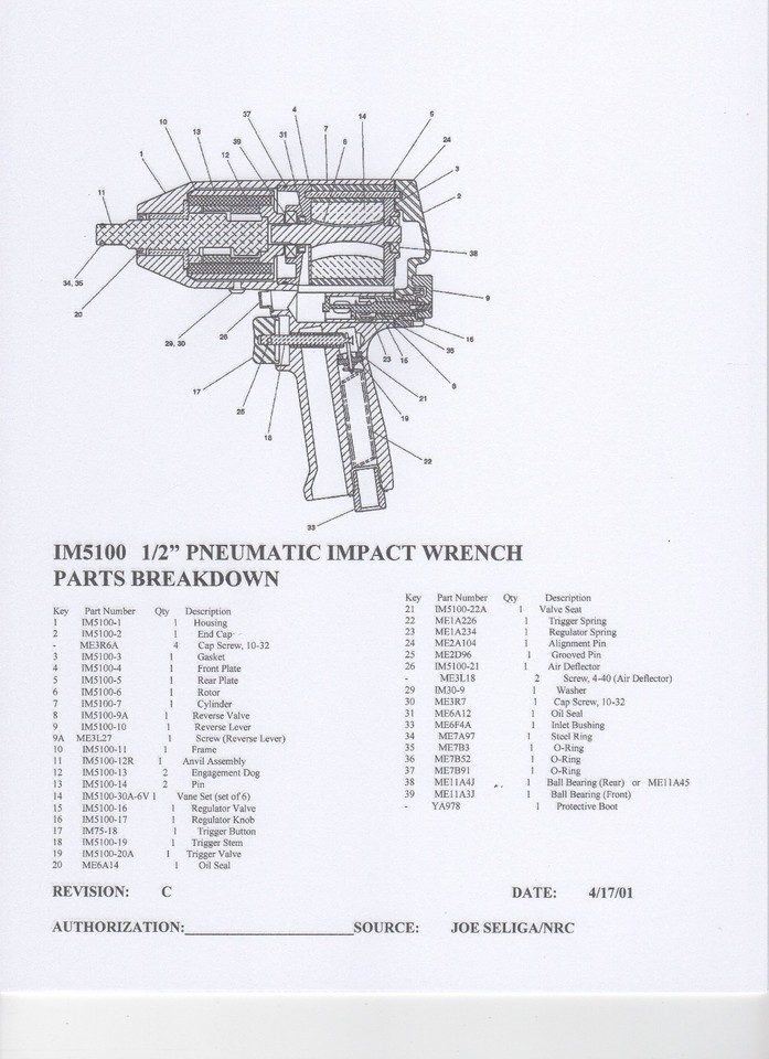 SNAP ON IM5100 TUNE UP KIT & SIOUX 4035 MODEL LOOK AT BACK COVER SAMPLE ...