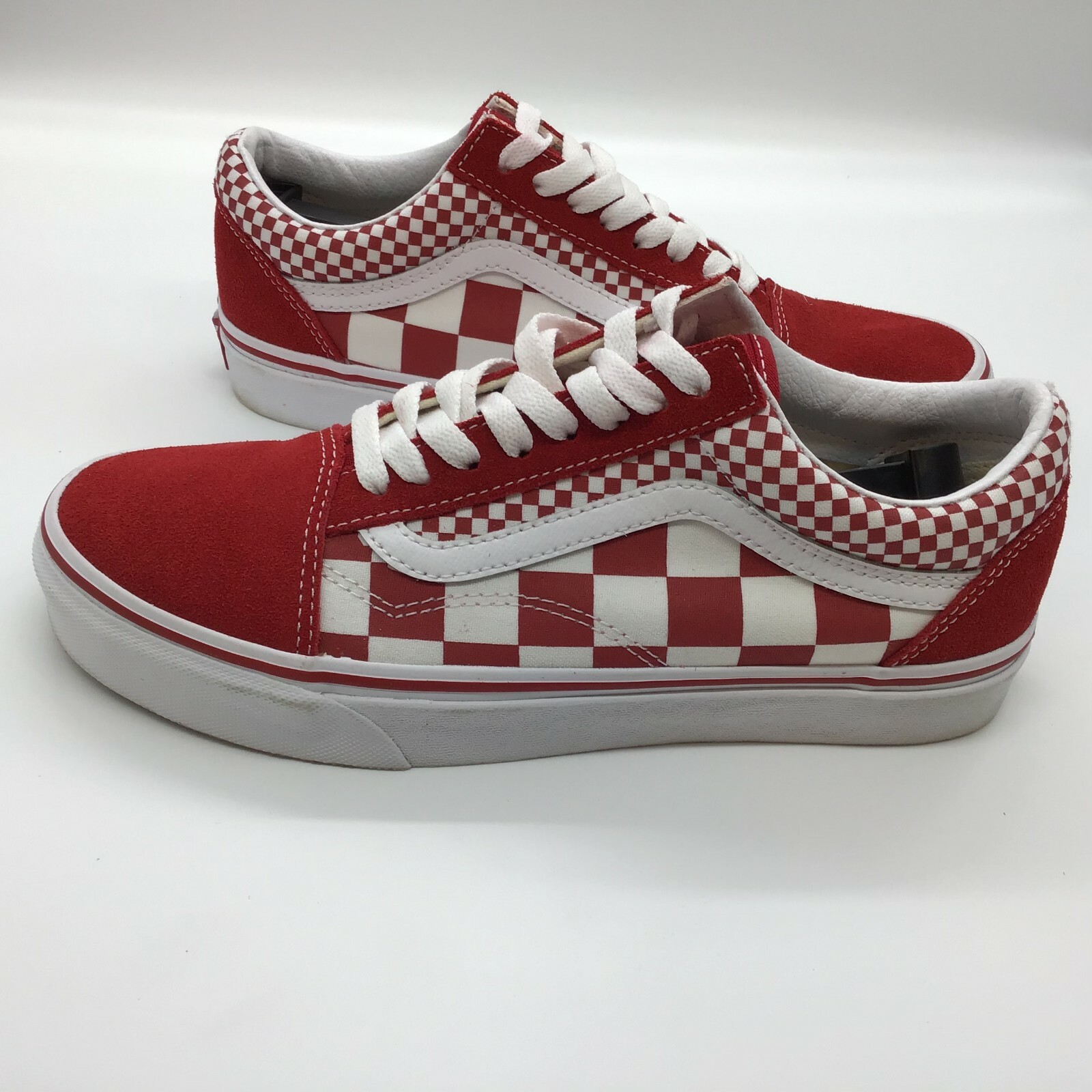 Vans Red White Checker Men Unisex 500714 Off The Wall Low Top Red Shoe ...
