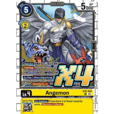 4X Angemon EX9-026 Uncommon Versus Monsters NM Digimon Card Game | eBay