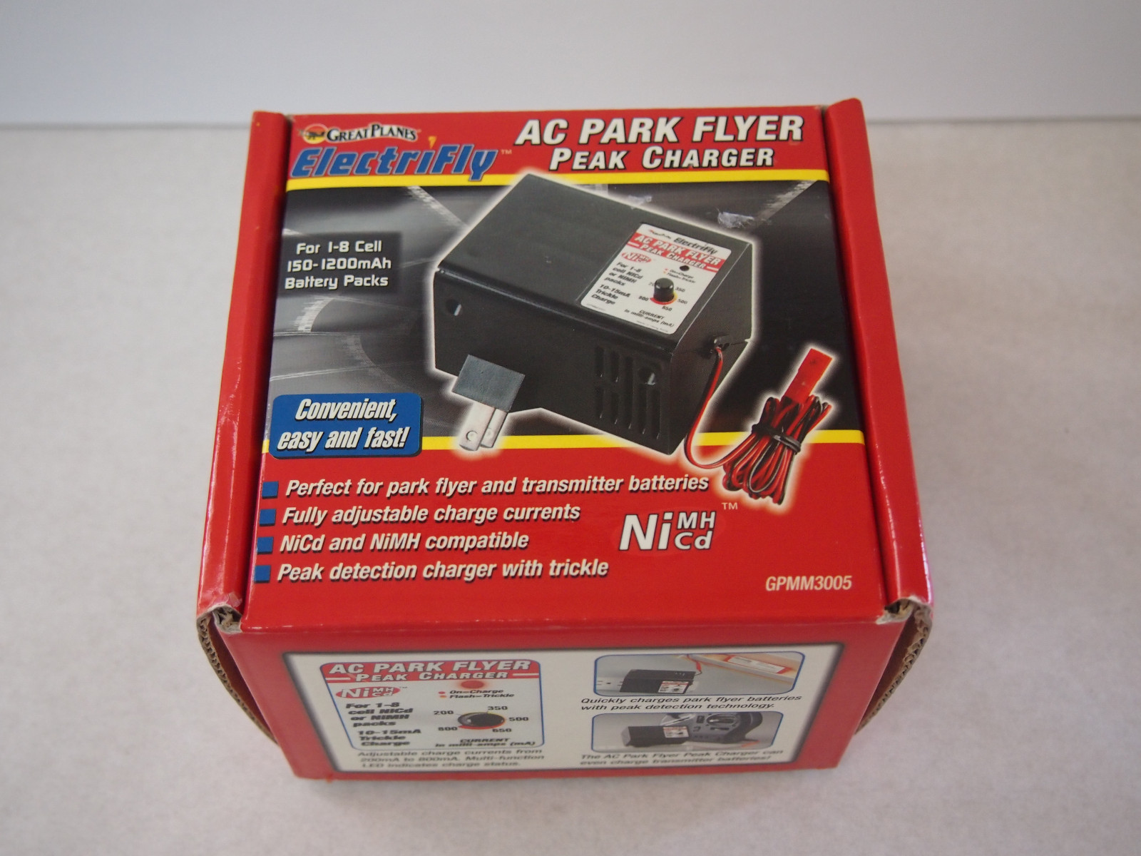 Electrifly AC Park Flyer Peak Charger 1-8Cell 150-1200mAh NiCd NiMh ...