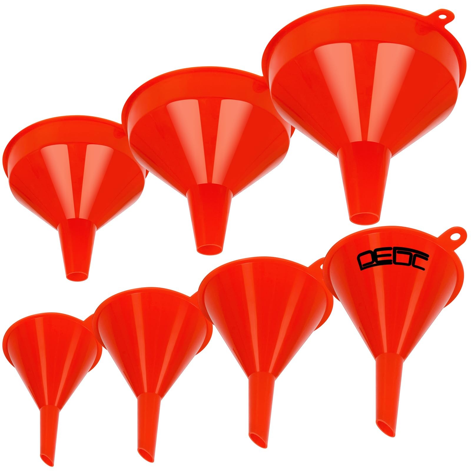 Oil Funnels Plastic Set for Car Automotive Kitchen Mini Small Large Red ...