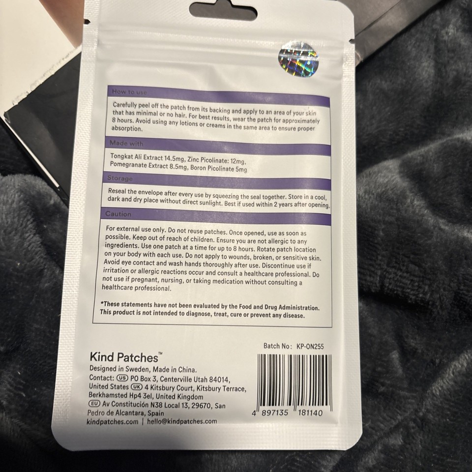 Kind Patches Mojo - Purple 30 Patches 1-Month Peak Vitality Energy ...