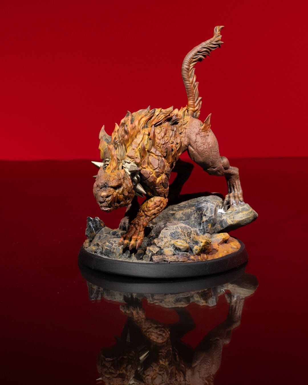 Fire Giant HellHound - Ice and Fire - 32mm Unpainted DnD Minitures | eBay