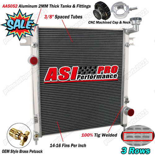 3 Row Full Aluminum Radiator For 2008-2012 2013 JEEP Liberty 3.7L V6 ...