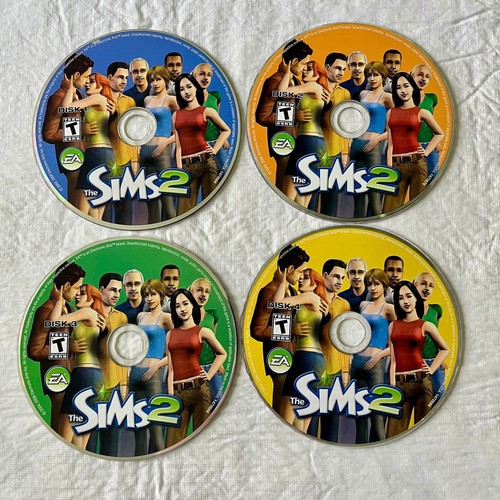 THE SIMS 2 PC GAME 4 Disc Set DISCS ONLY TESTED WORKING VINTAGE VTG ...