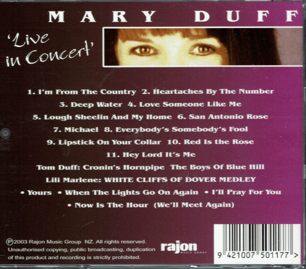 Mary Duff - Live In Concert CD 9421007501177 | eBay