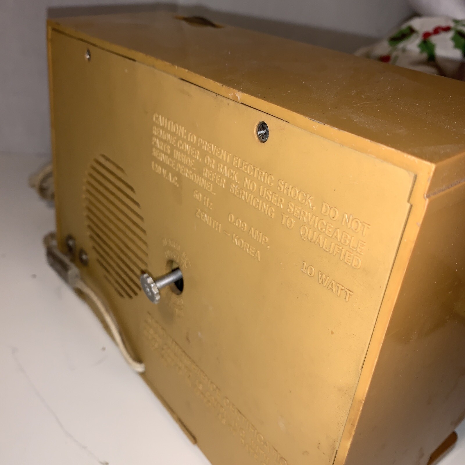 Vintage Mod 1960s zenith clock radio space-age gold | eBay