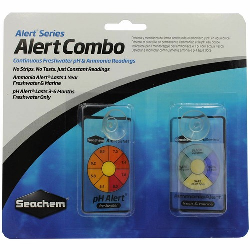 SEACHEM AMMONIA & PH ALERTS COMBO PACK SALTWATER/FRESHWATER AQUARIUM ...