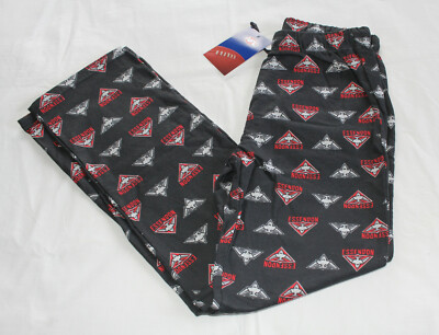 Essendon Bombers AFL Mens AF9040S W20 Printed Flannel Sleep Pants Size ...