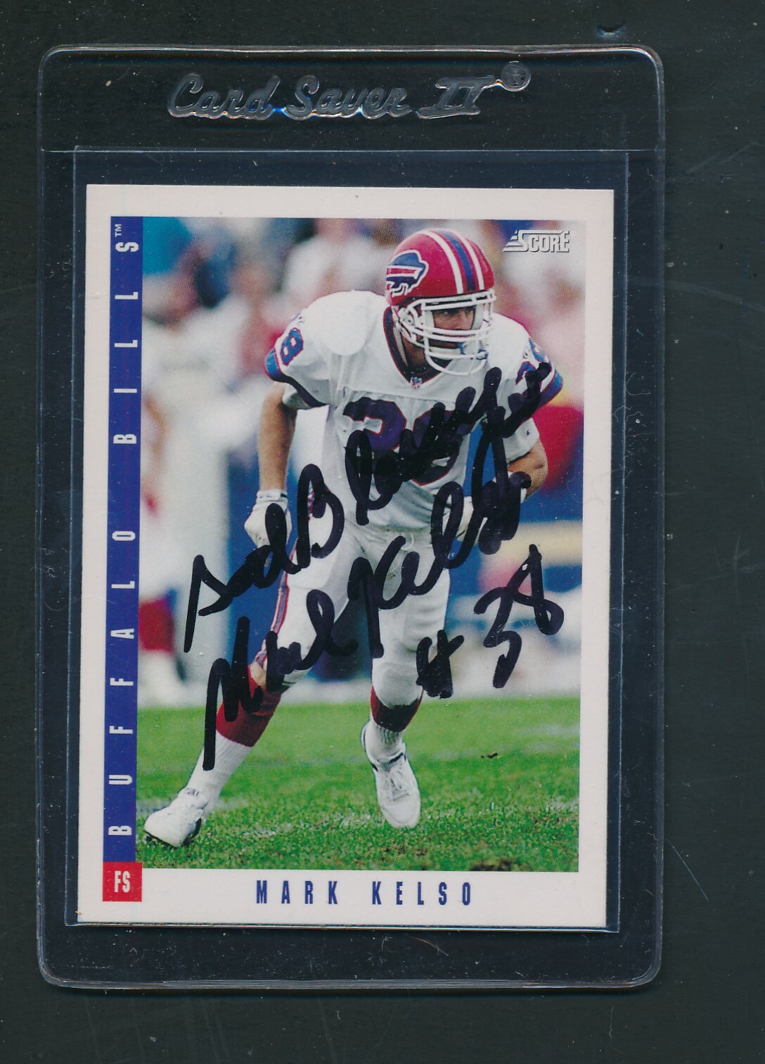 1993 Score #178 Mark Kelso Bills Signed Auto *B9545 | eBay