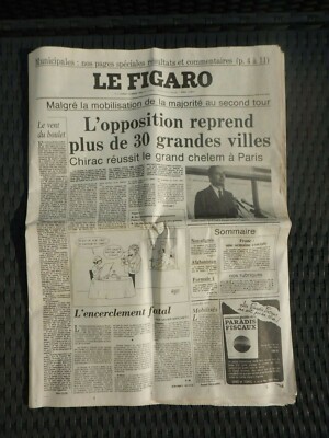 journal le figaro 14 mars 1983 | eBay