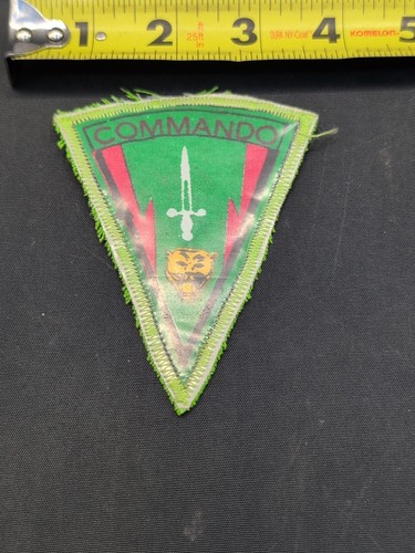 Zaire Army Commando patch with bright green backing and scrapbook ...