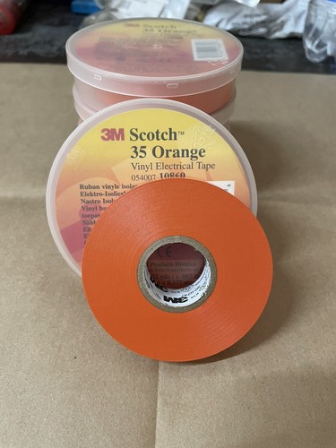3M 35 Scotch Vinyl Electrical Color Coding Tape, 3/4 in x 66 ft, Orange ...